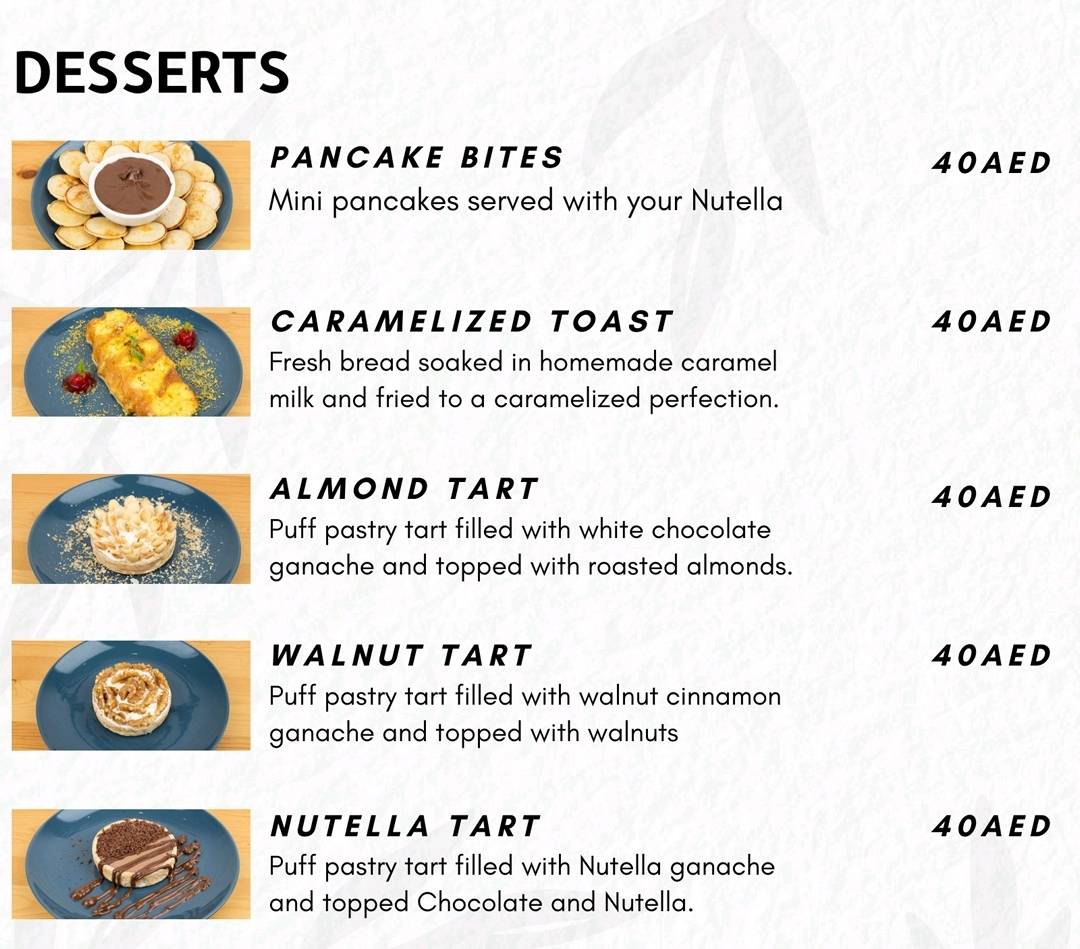 Menu at Bait of Yum restaurant, Abu Dhabi