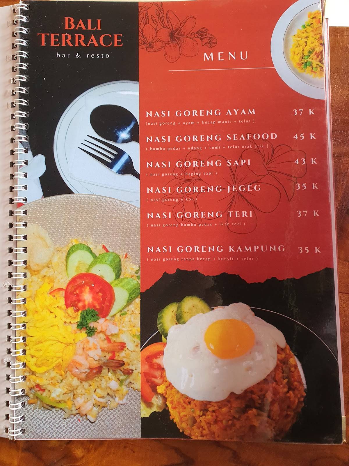 Menu at Bali Terrace Cafe Lippo Cikarang, Bekasi Regency