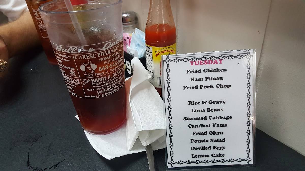 Menu at Ball & Que Restaurant, Georgetown