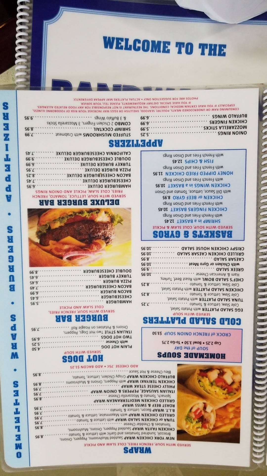 Menu at Bandwagon Diner restaurant, Toms River
