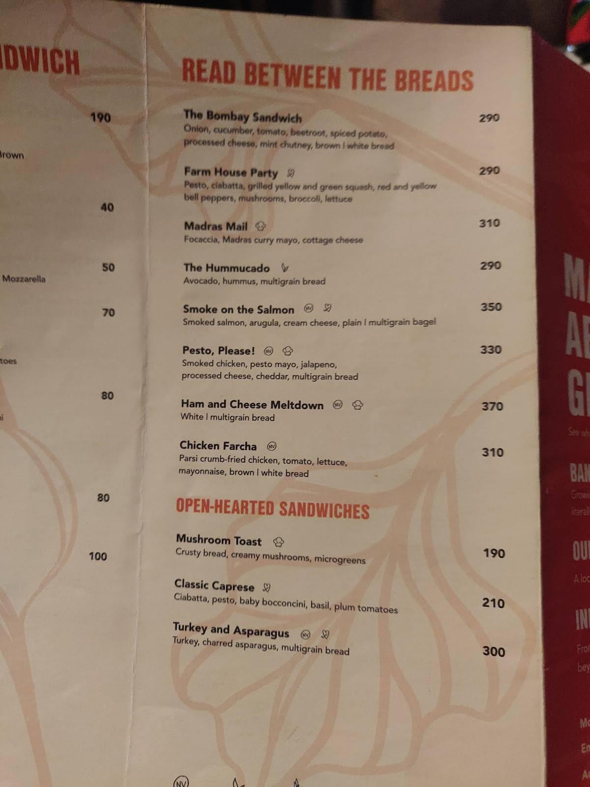Menu at Banyan Tree Cafe, Mumbai