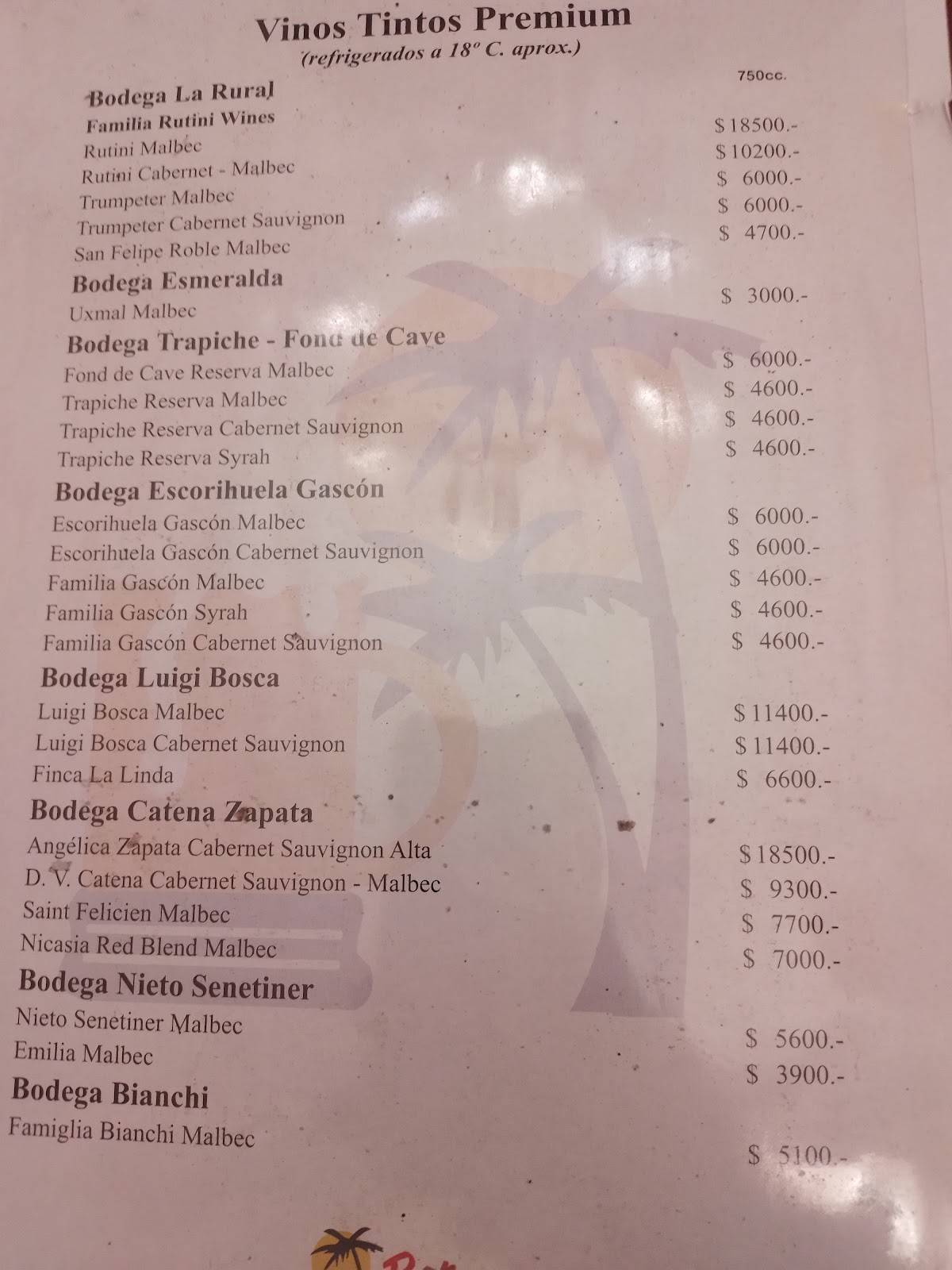 Carta de Bar Alemán, Buenos Aires, Av. 5992