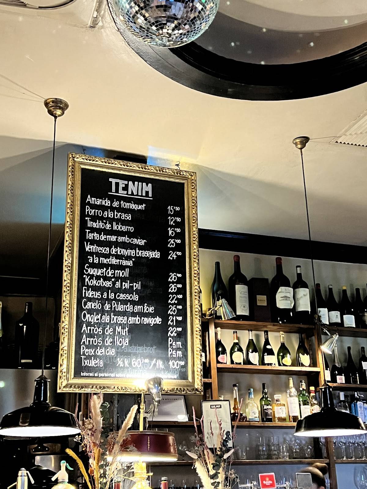 Menu at Bar Mut, Barcelona