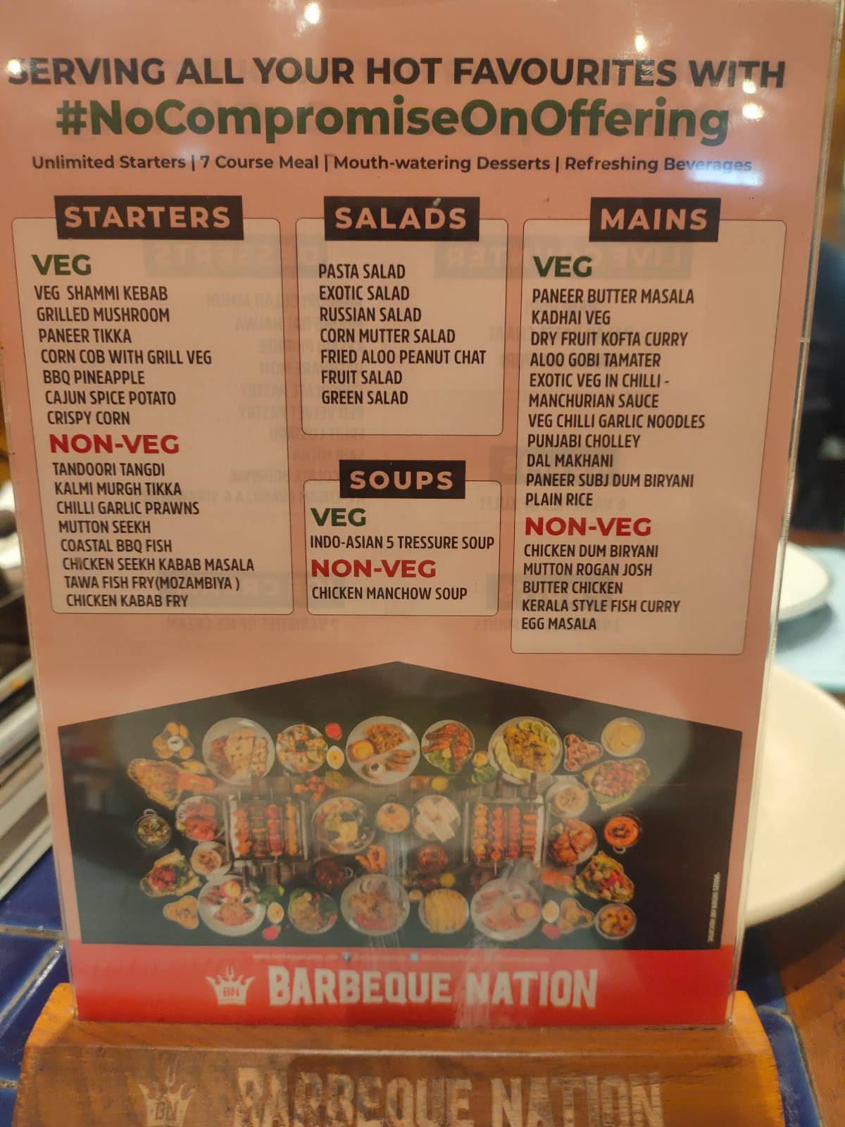 Menu at Barbeque Nation, Bengaluru, 4005, 100 Feet Rd