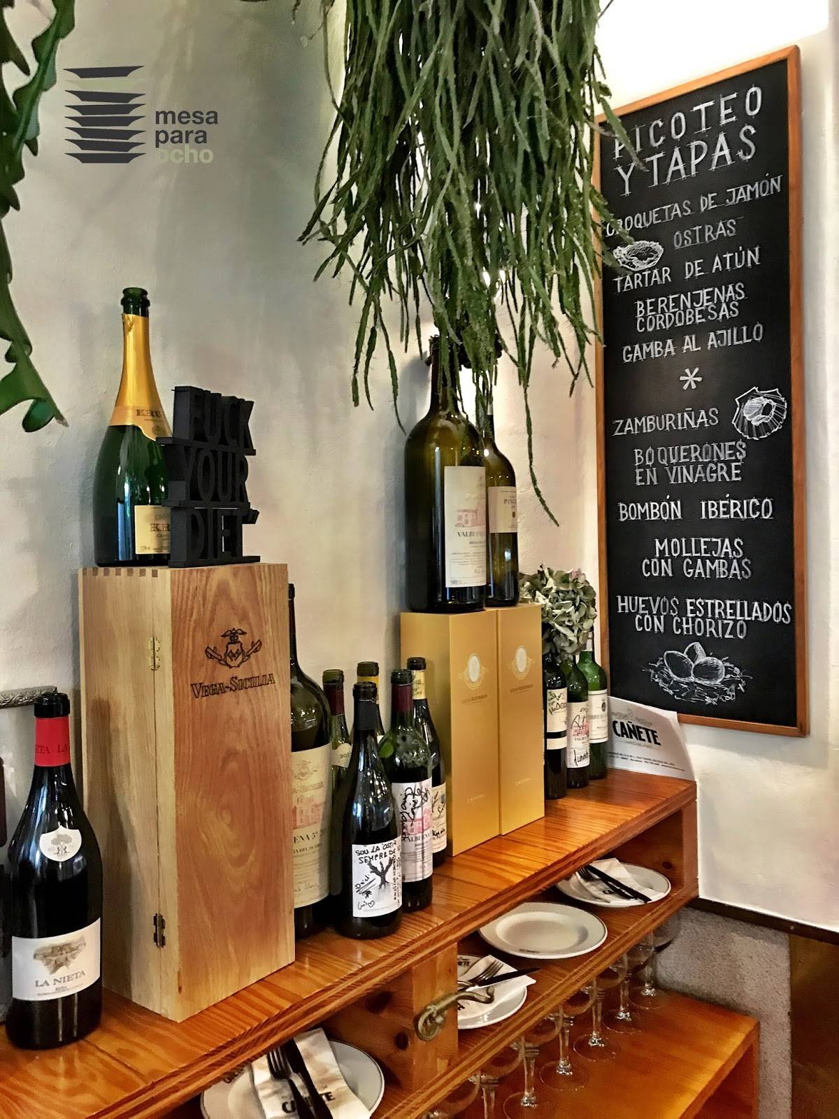Menu at Cañete pub & bar, Barcelona, Carrer de la Unió
