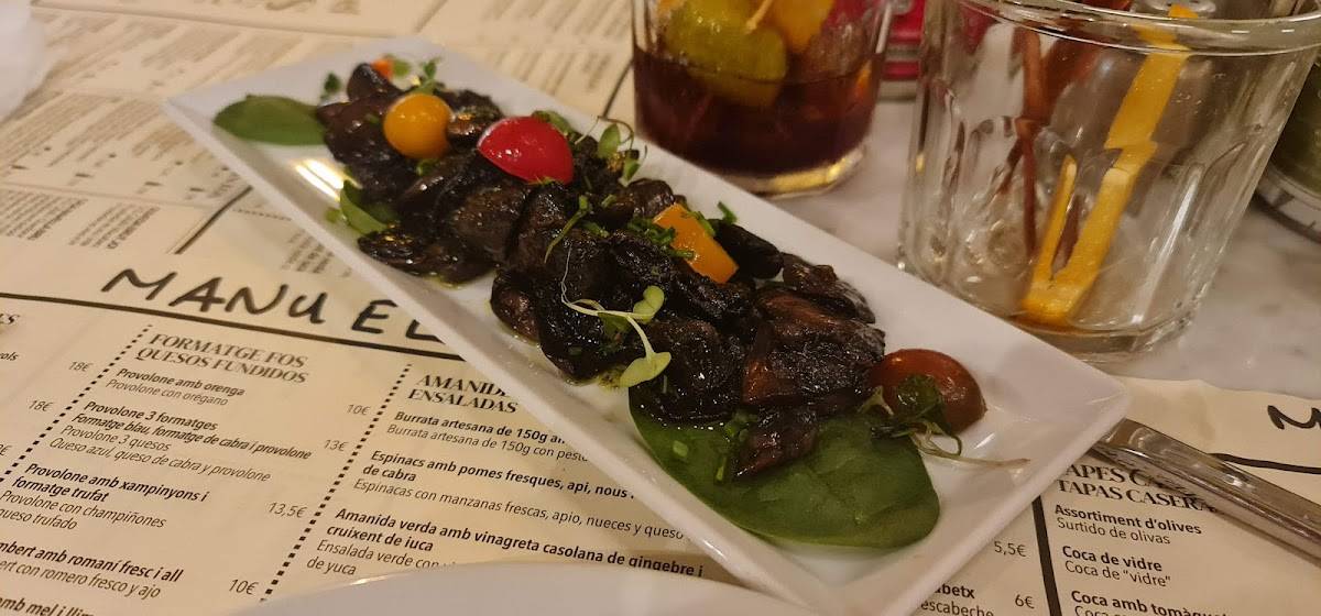 Menu at el SET restaurant, Barcelona, Carrer de l'Esparteria
