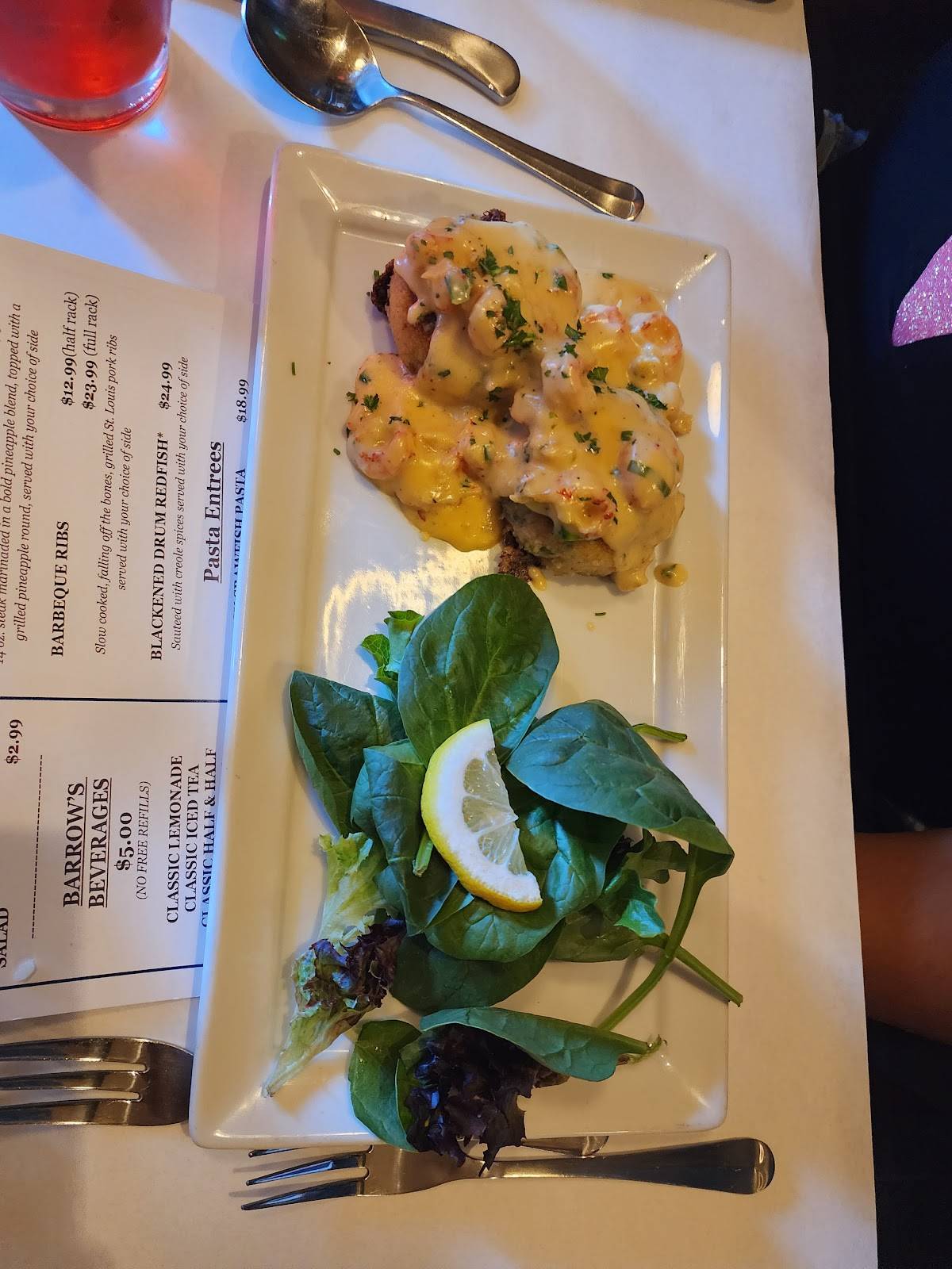 Menu at Barrow’s Catfish - Earhart, New Orleans