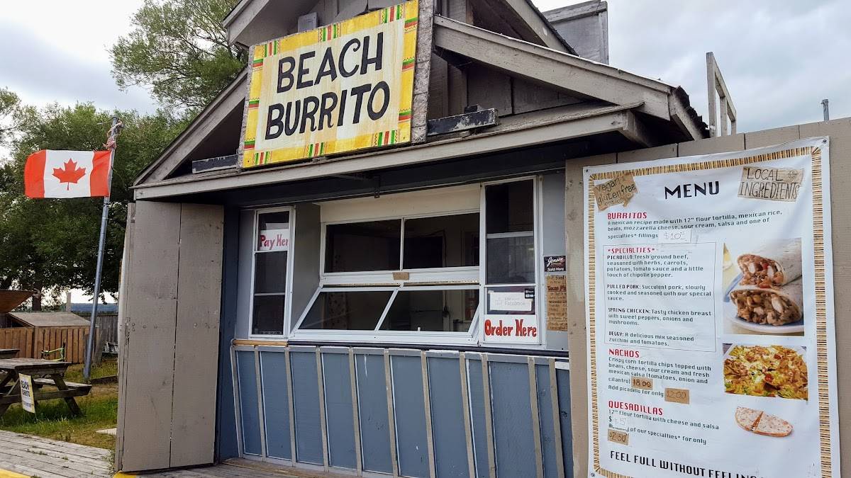 Menu at Beach Burrito restaurant, Port Dover