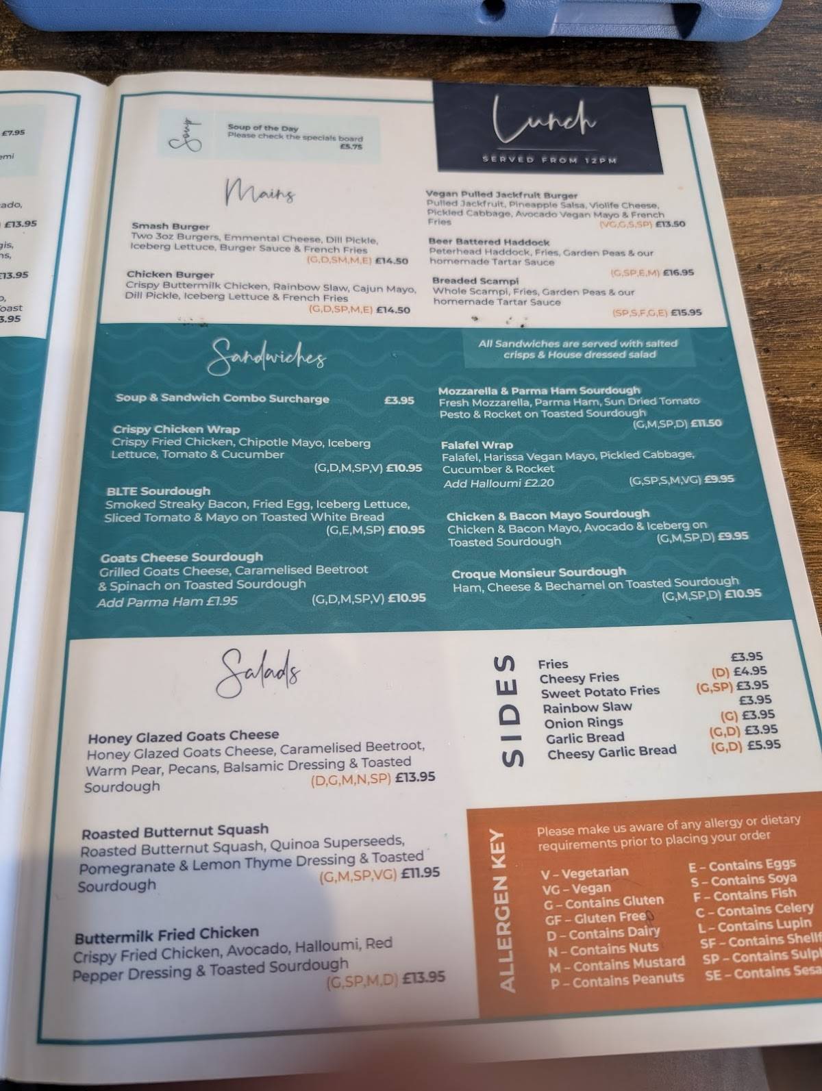 Menu at Beach Tree Cafe, Aberdeen
