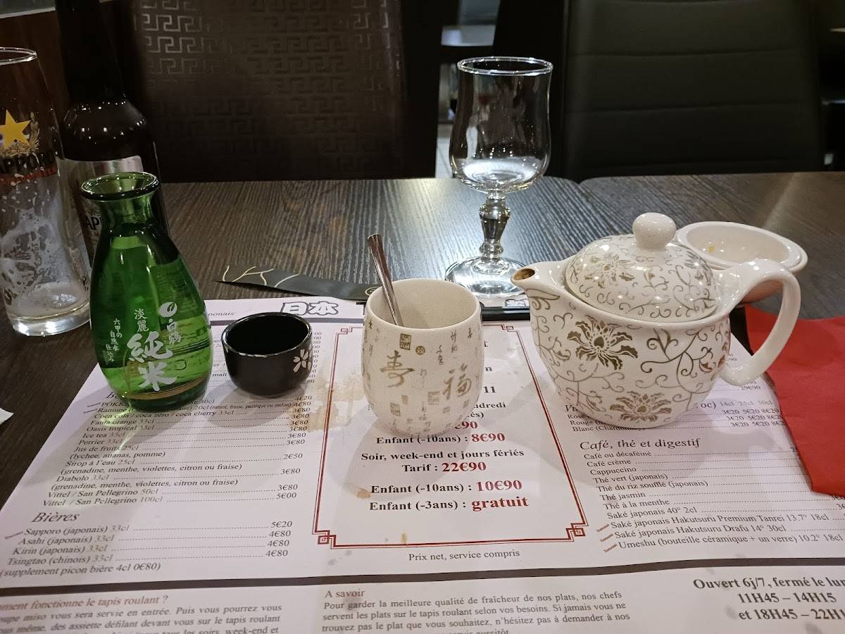 Menu au Tokyo restaurant, Belfort, 6 Av. de la République