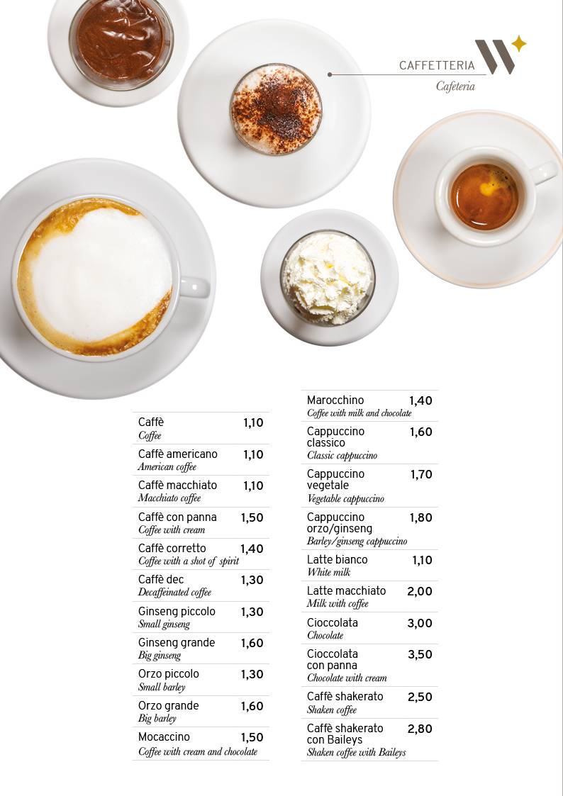 Menu at Wonder Cafe Hamburgeria, Bellano