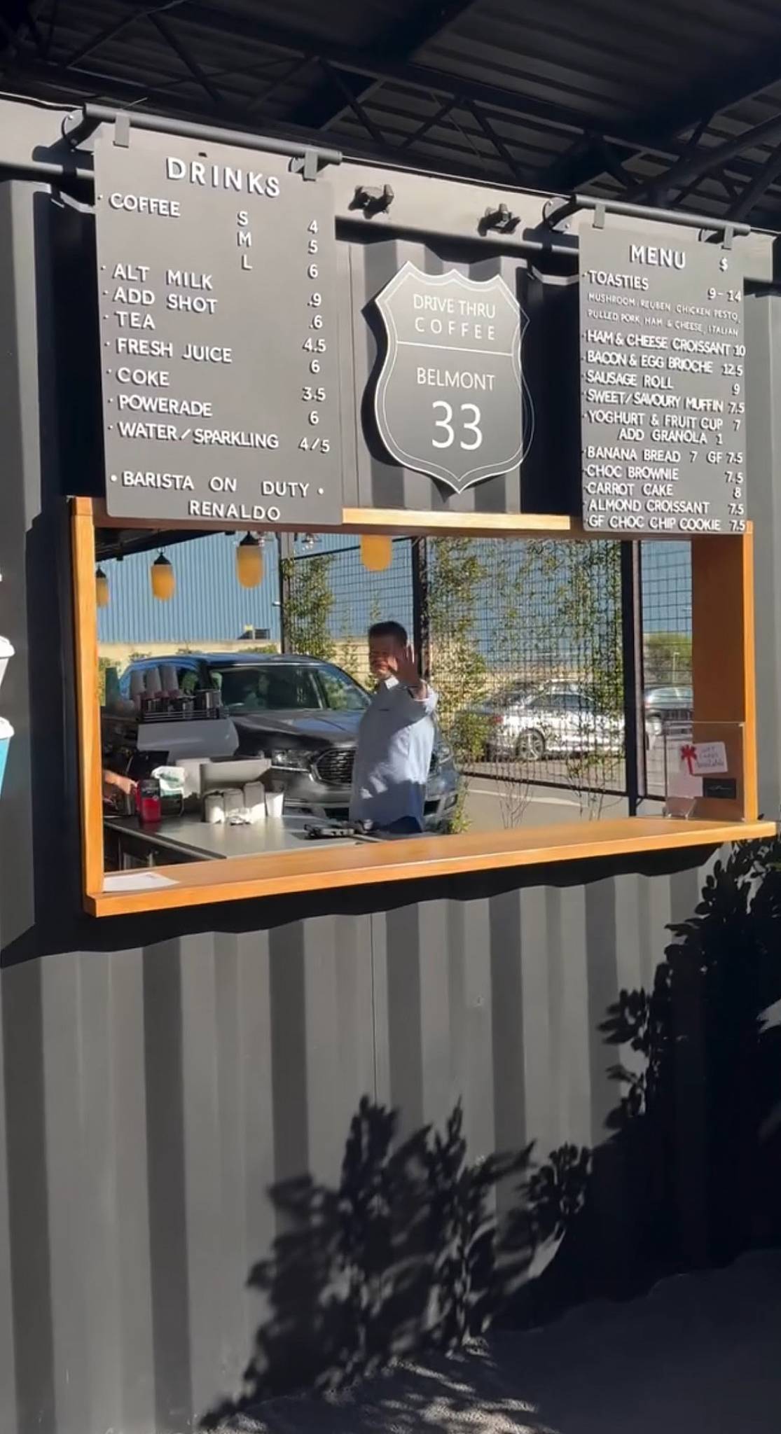 Menu at Belmont33 Drive Thru Coffee cafe, Belmont