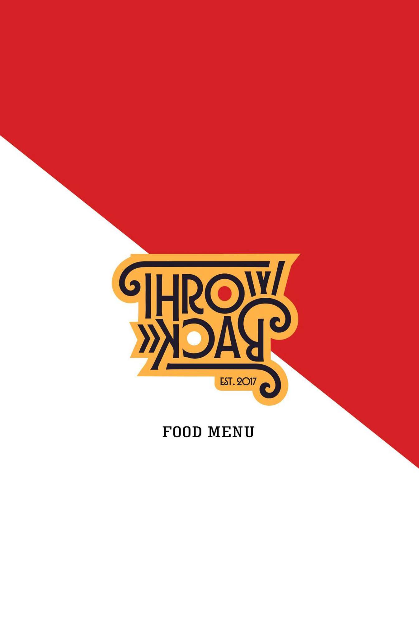 Menu at Throwback, Bengaluru, Hosur Road