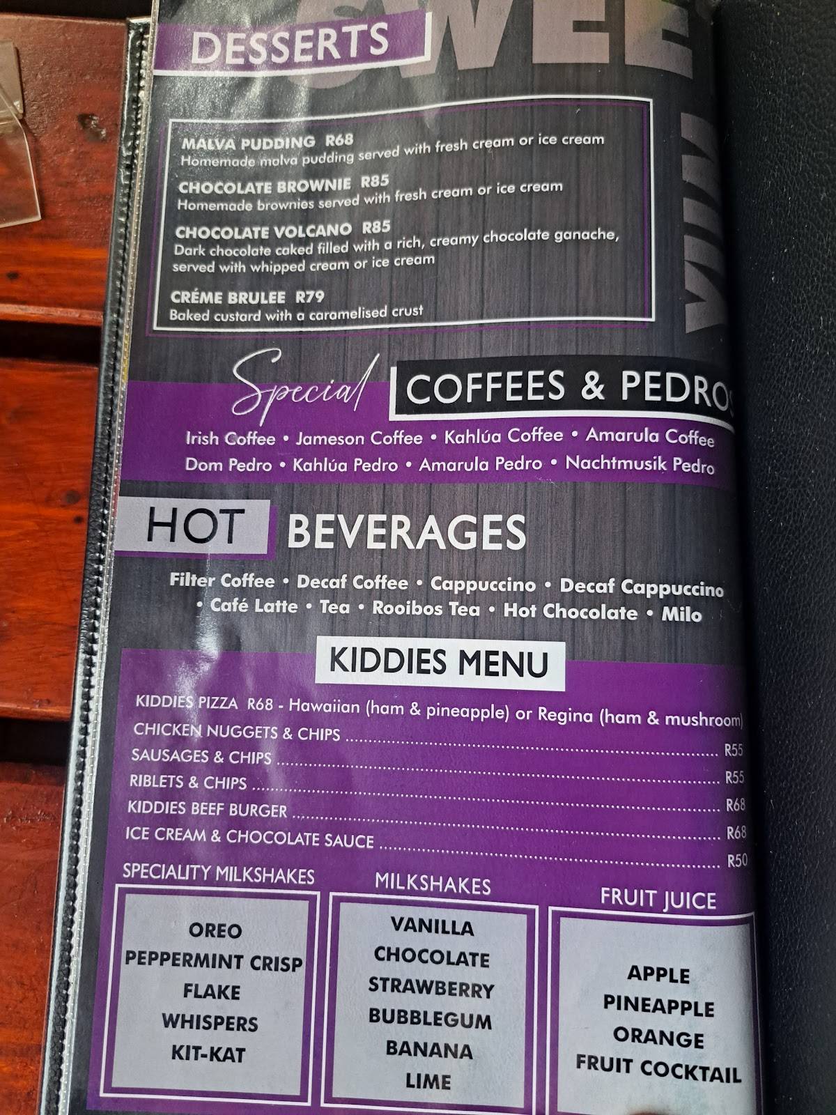 Menu at Grid & Grill restaurant, Benoni