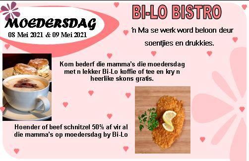 Menu at Bi-Lo Restaurant & Ladies Bar, Upington