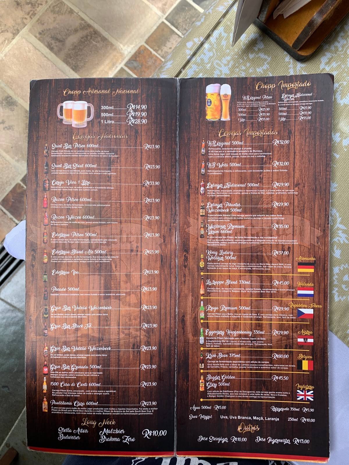 Menu em Bier Garten - Comida Alemã - Restaurante Alemão - Choperia ...
