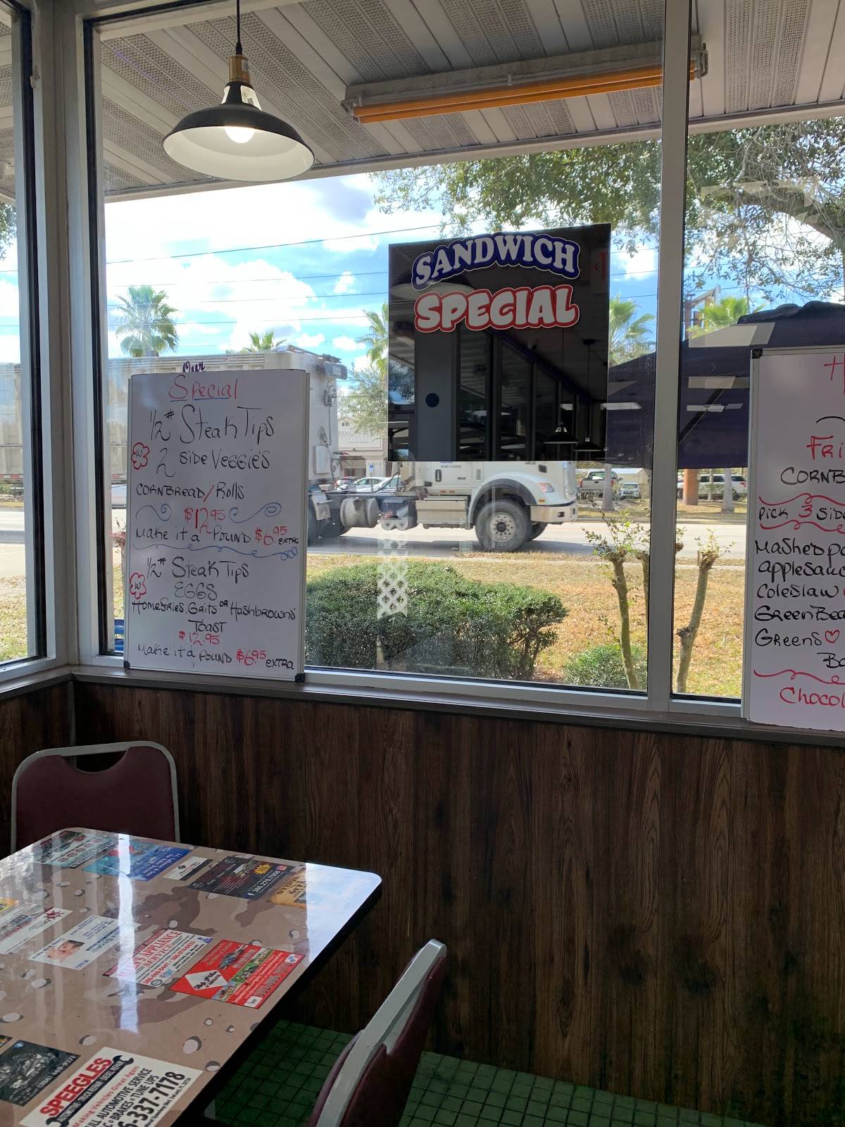 Menu at Big Rig 2 restaurant, DeLand