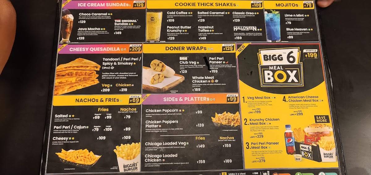 Menu at BIGGUYS Wings & More: Frazer Town, Bengaluru