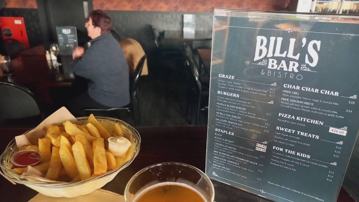 Menu at Bills Bar & Bistro, Christchurch