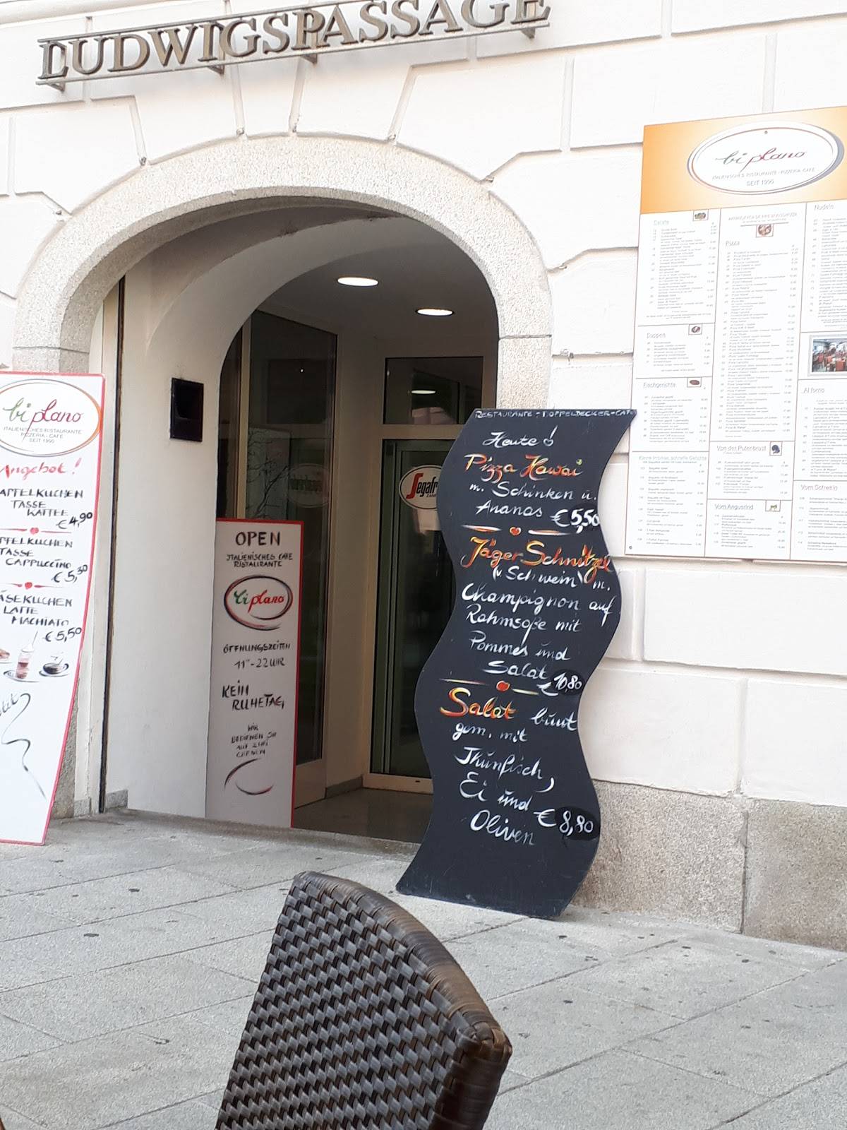 Speisekarte von Biplano restaurant, Passau