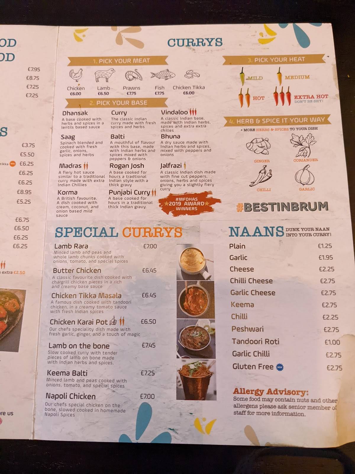 Menu at Soho Tavern pub & bar, Birmingham
