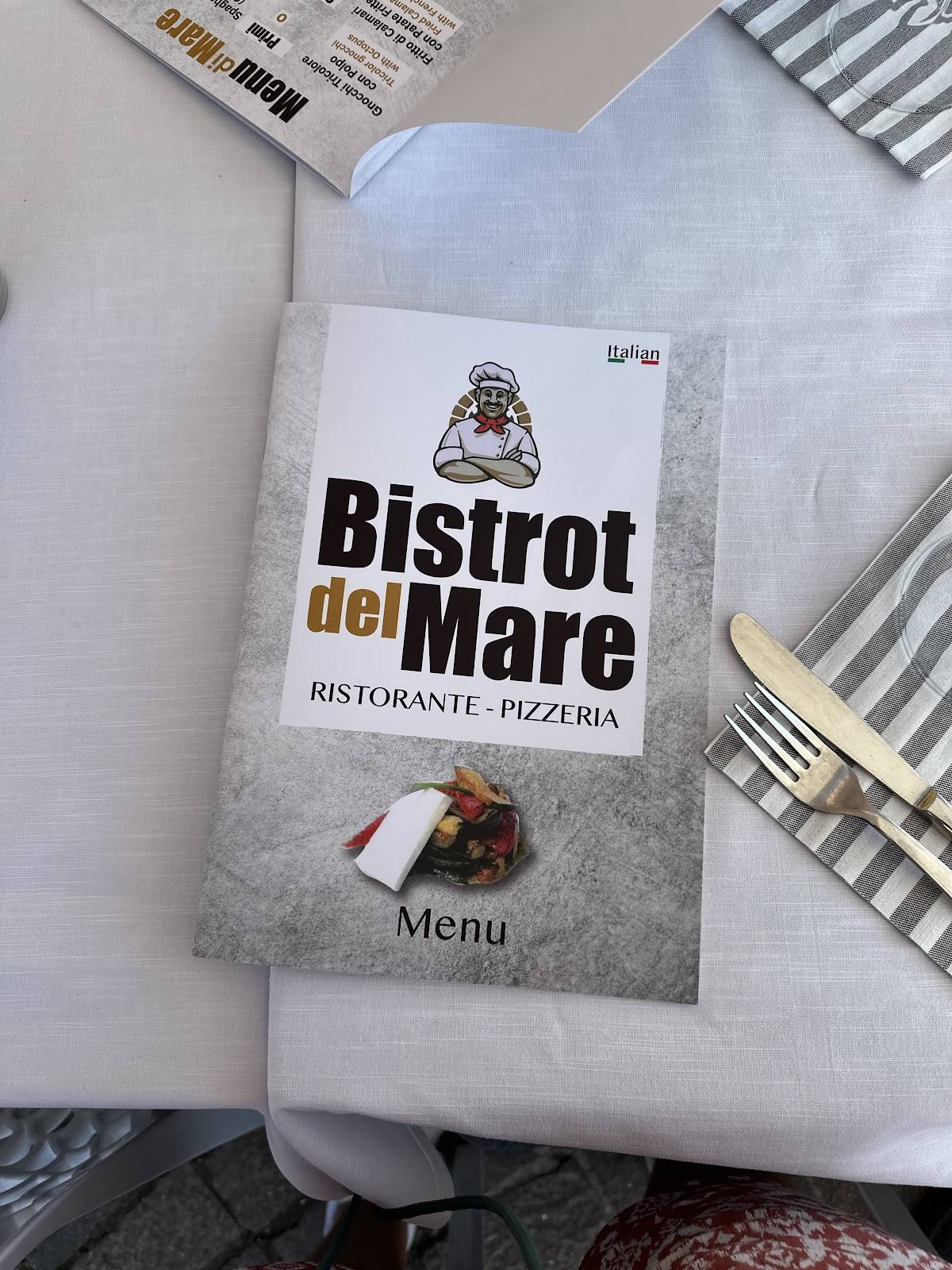 Menu da Bistrot del Mare ristorante, Albisola Superiore