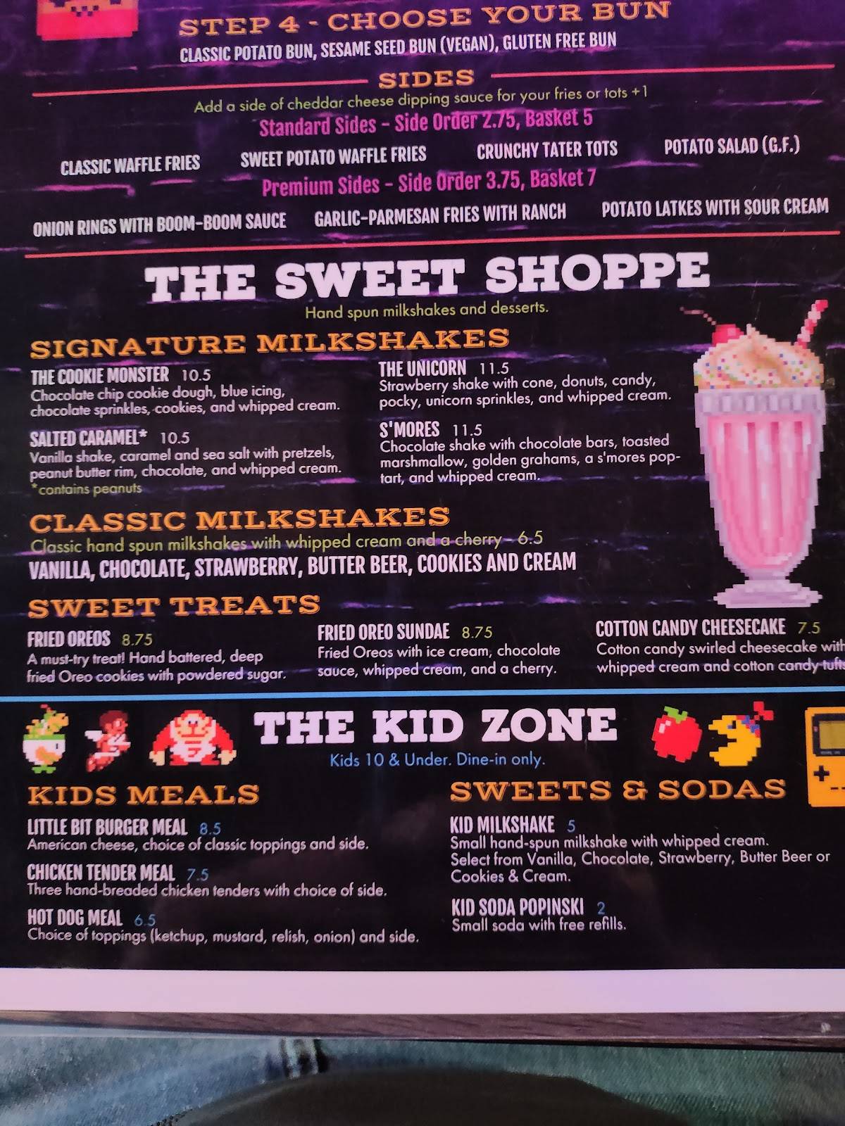 Menu at Bit Burger restaurant, Knoxville, 151 N Seven Oaks Dr