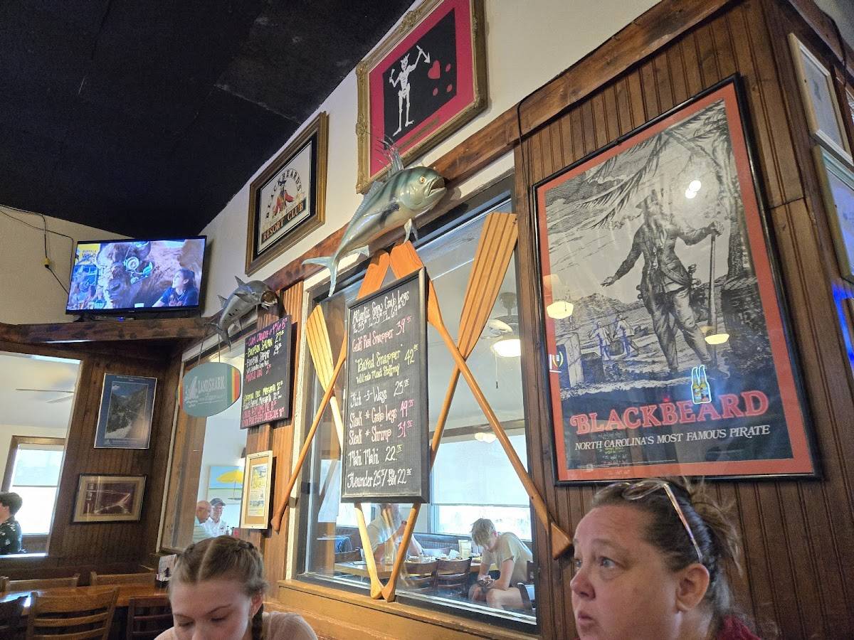 Menu at Blackbeards' pub & bar, South Padre Island