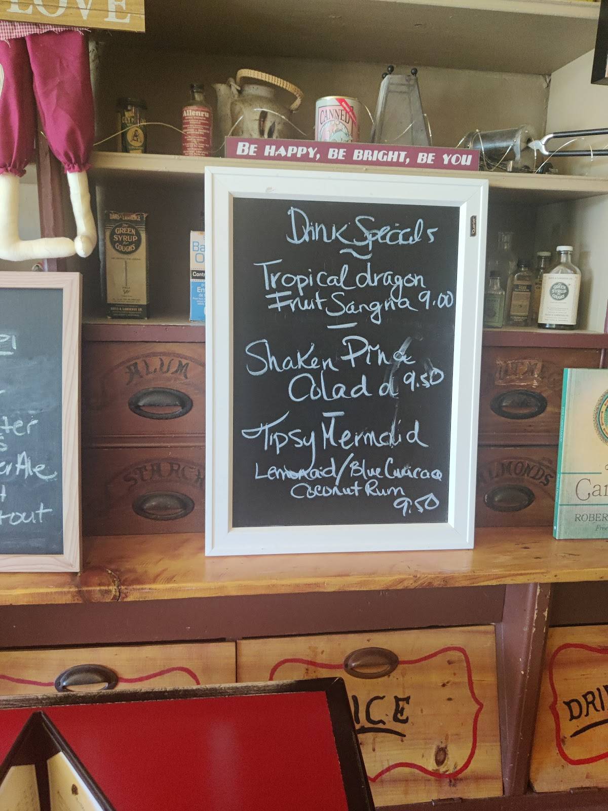 Menu at Blackbird Cafe, Burnstown