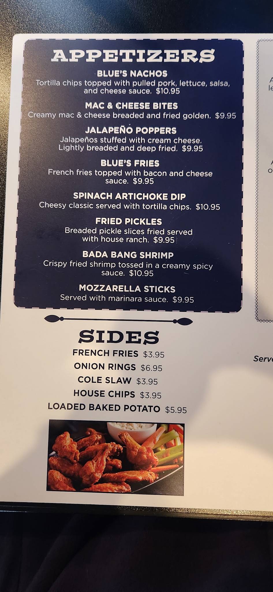 Menu at Blue 53 Sports Bar & Grille, Lake Monticello