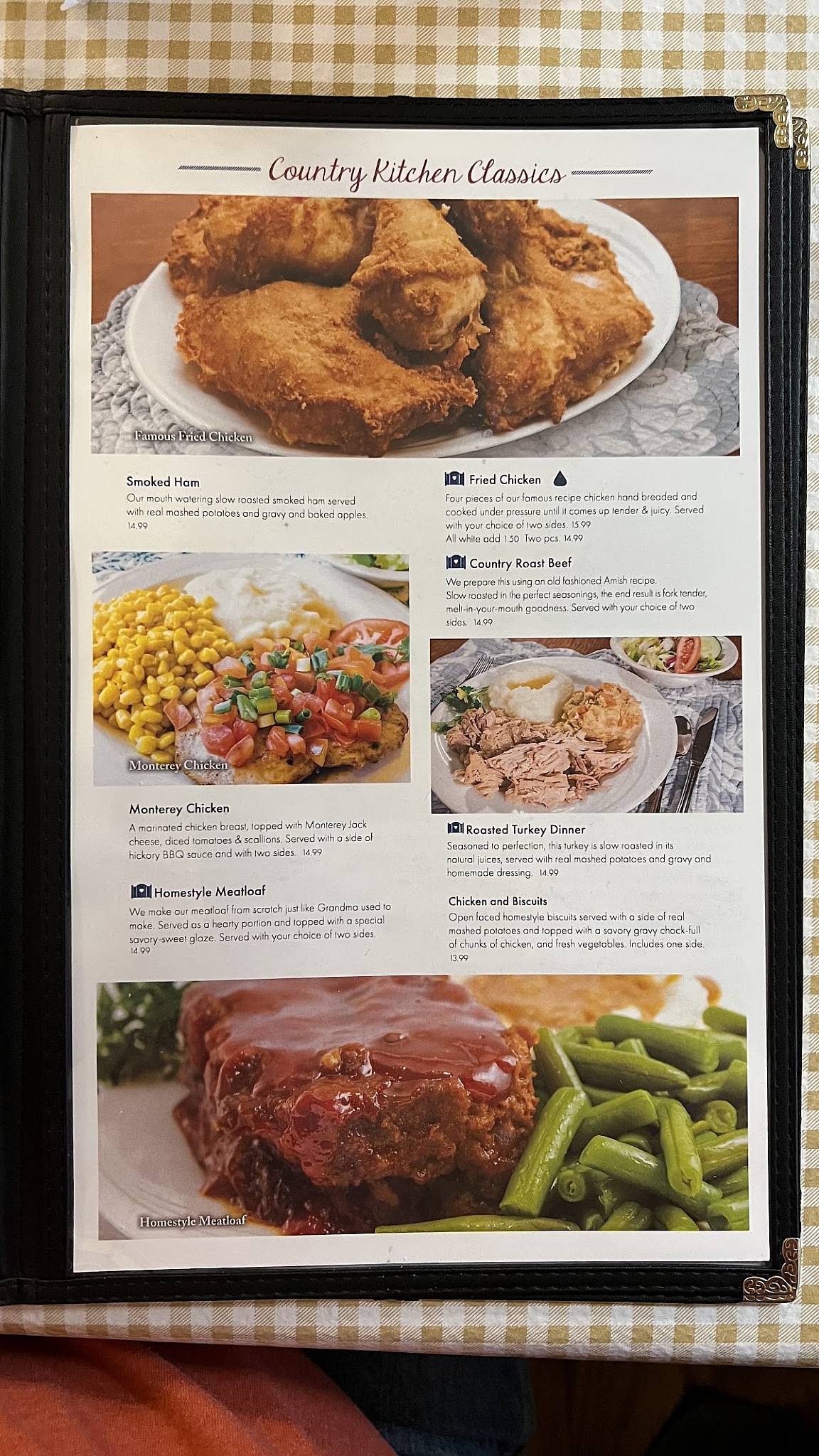 Menu at Blue Gate Restaurant & Bakery, Shipshewana