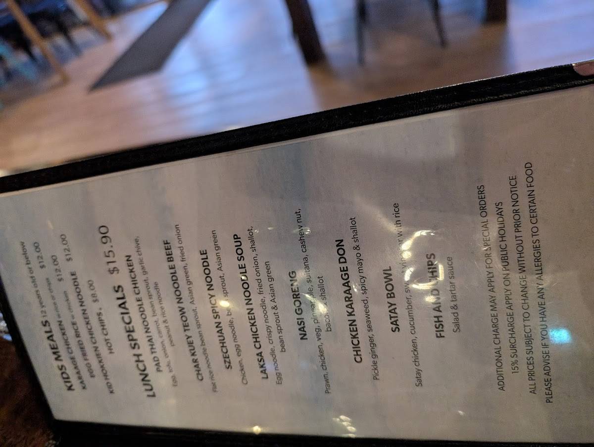Menu at Blue Whale Asian Eatery restaurant, Port Macquarie