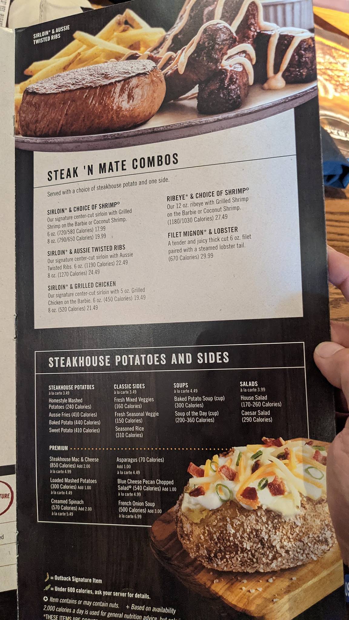 Menu at Outback Steakhouse, Boardman, Boardman Poland Rd