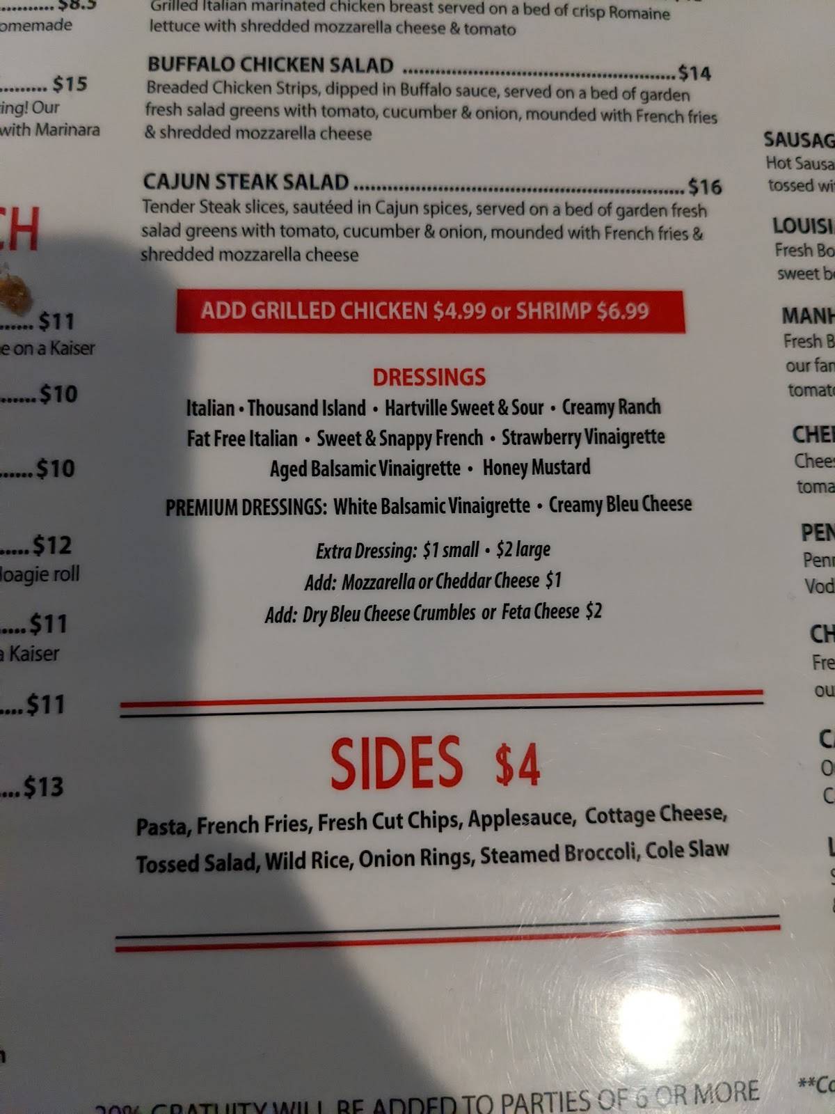 Menu at Bogey's Bar & Grill, Lowellville, Upland Ave