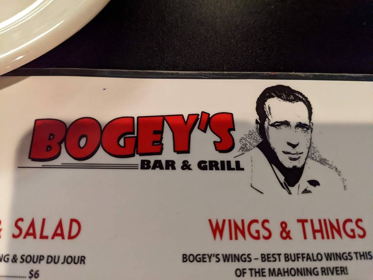 Menu at Bogey's Bar & Grill, Lowellville, Upland Ave