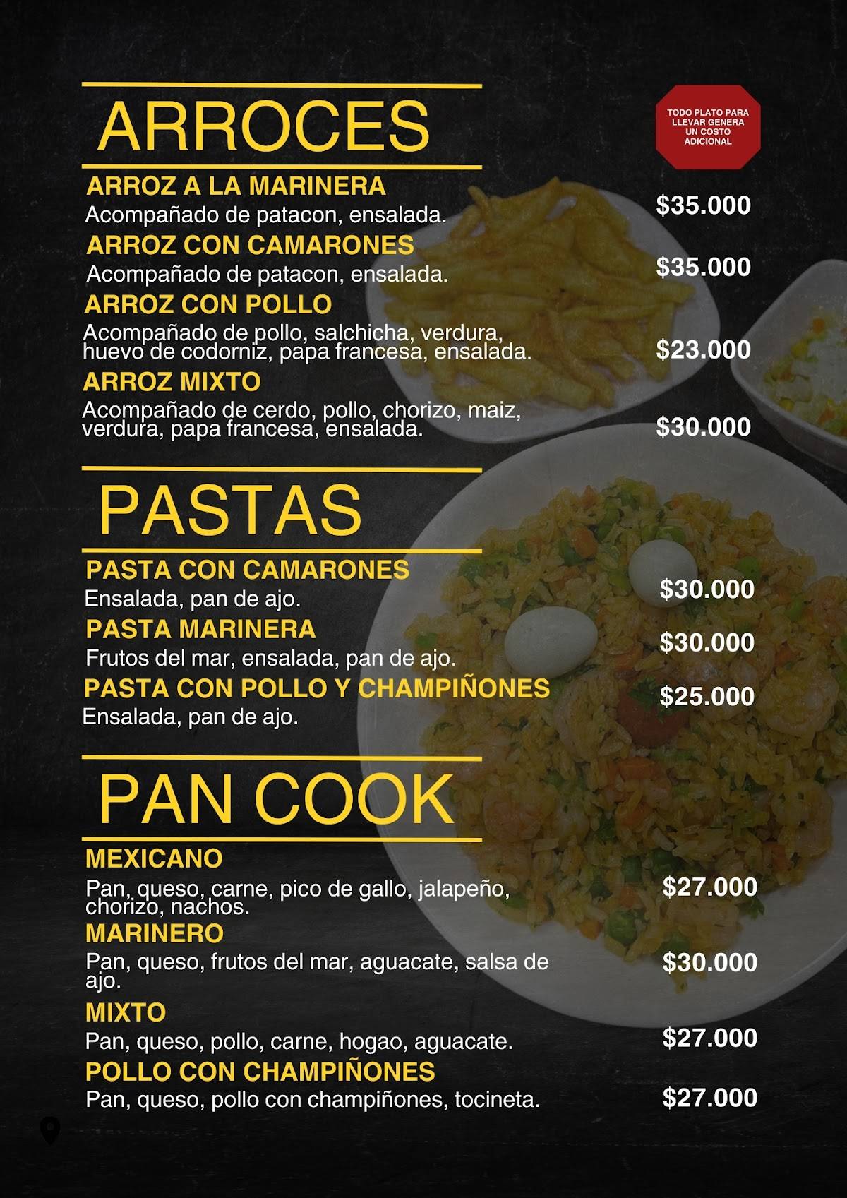 Menu at Carnes al barril, Bogotá