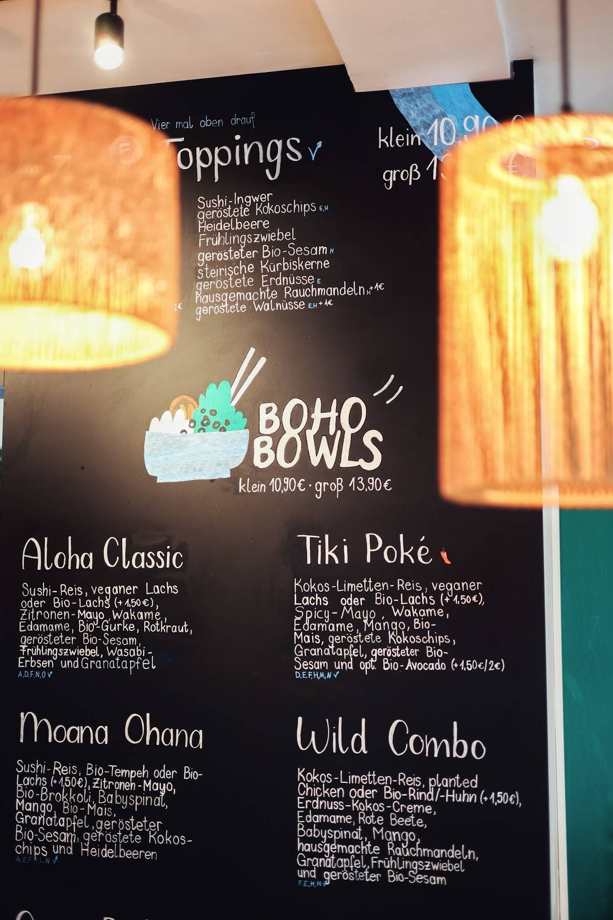 Speisekarte von Boho Bowls restaurant, Graz