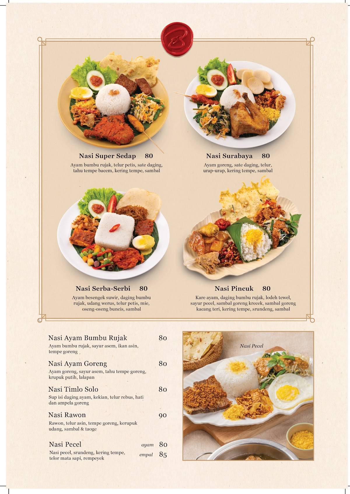 Menu at Bon Ami Restaurant - Dharmahusada, Surabaya