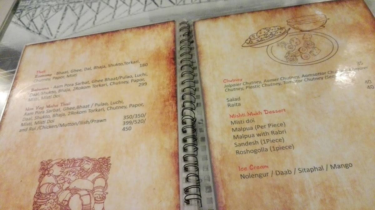 Menu at Bong Connection, Kolkata, 31