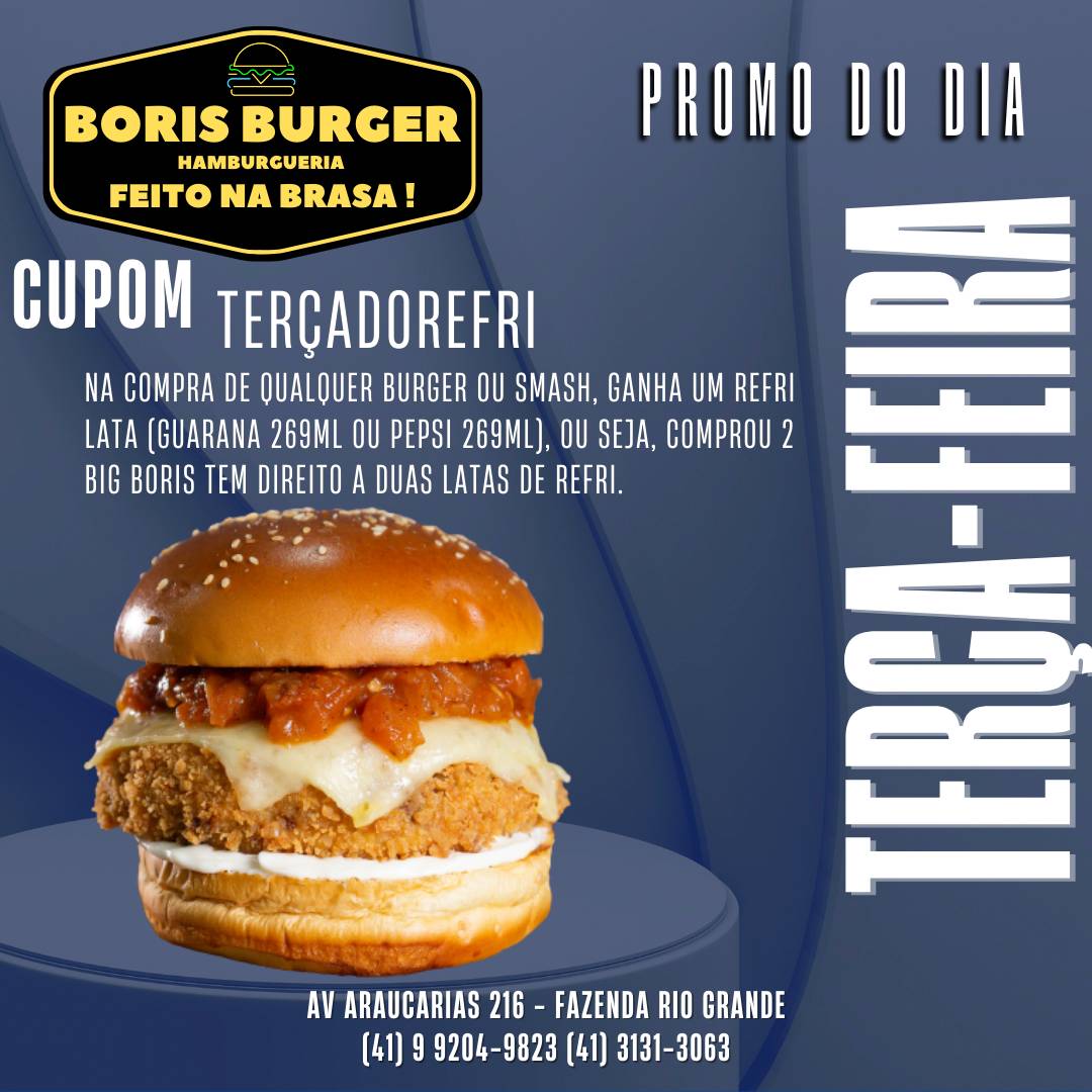 Menu em Boris Burger Na Brasa restaurante, Fazenda Rio Grande