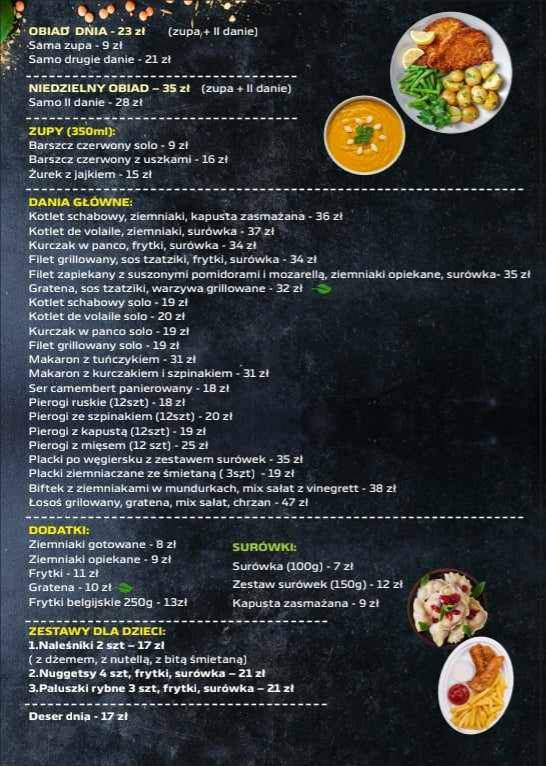 Menu at Borsówka Bistro & Pizza restaurant, Jedlicze