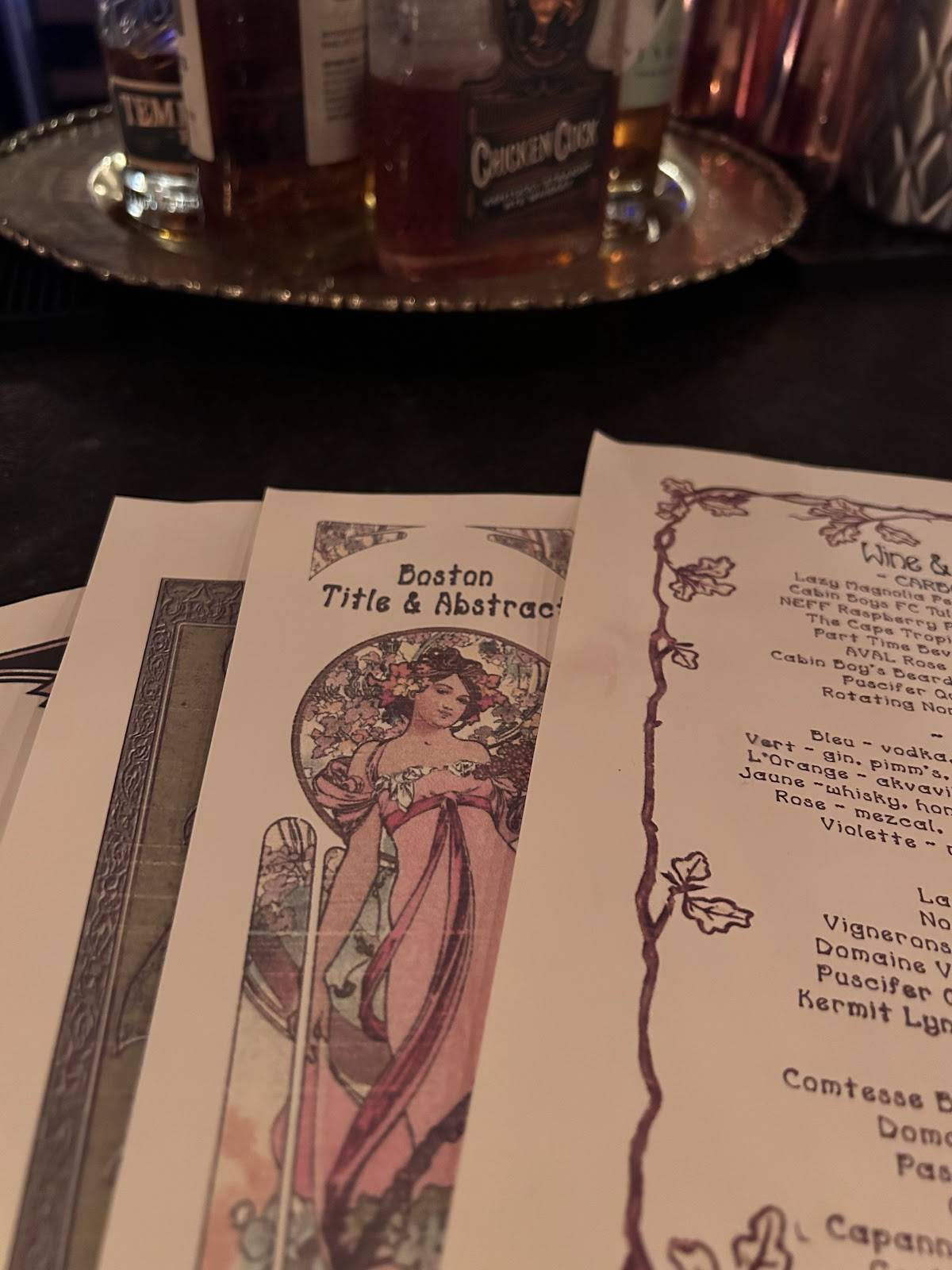 Menu at Boston Title & Abstract pub & bar, Tulsa