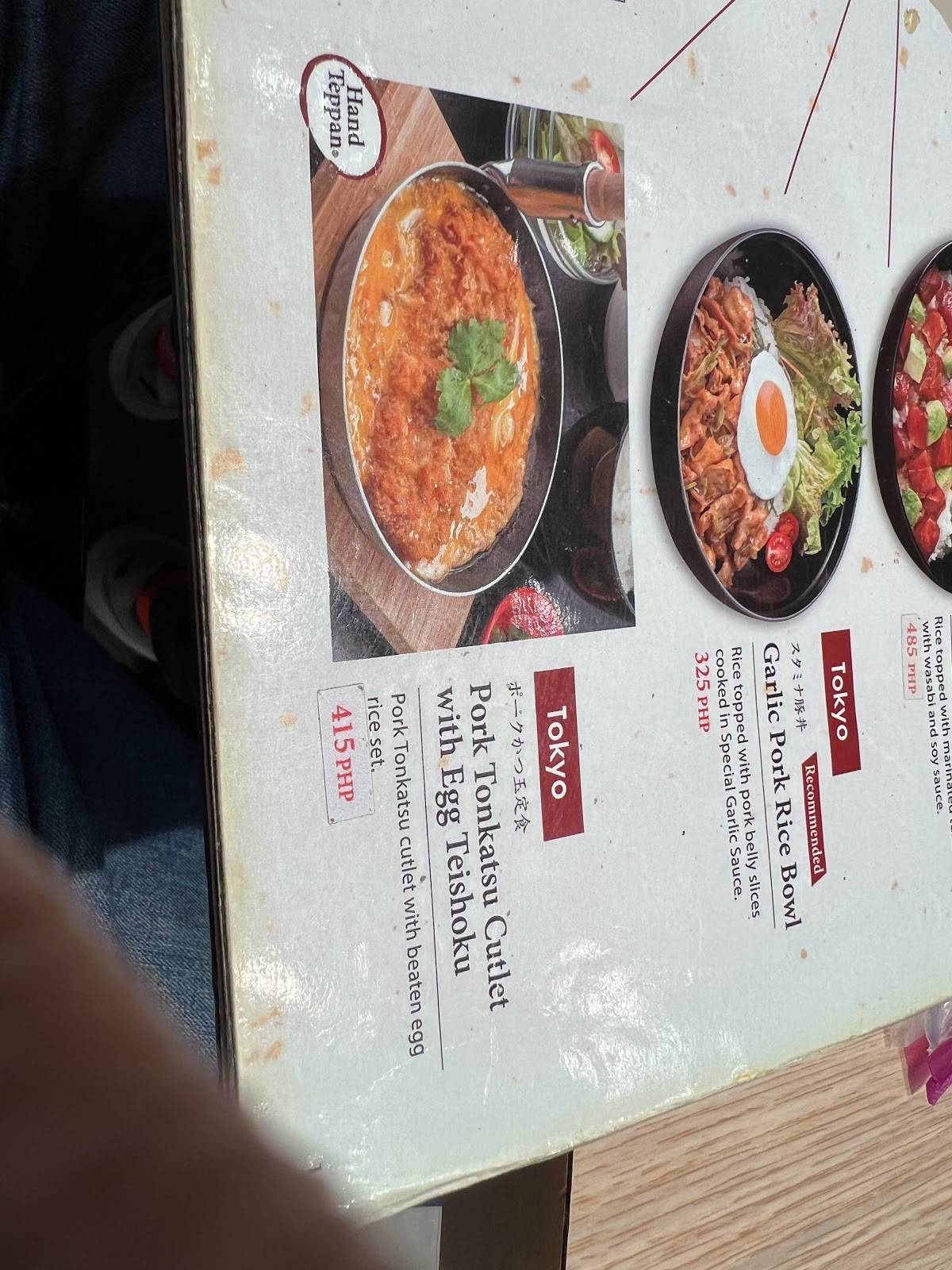 Menu at Botejyu Ayala Malls Trinoma restaurant, Quezon City