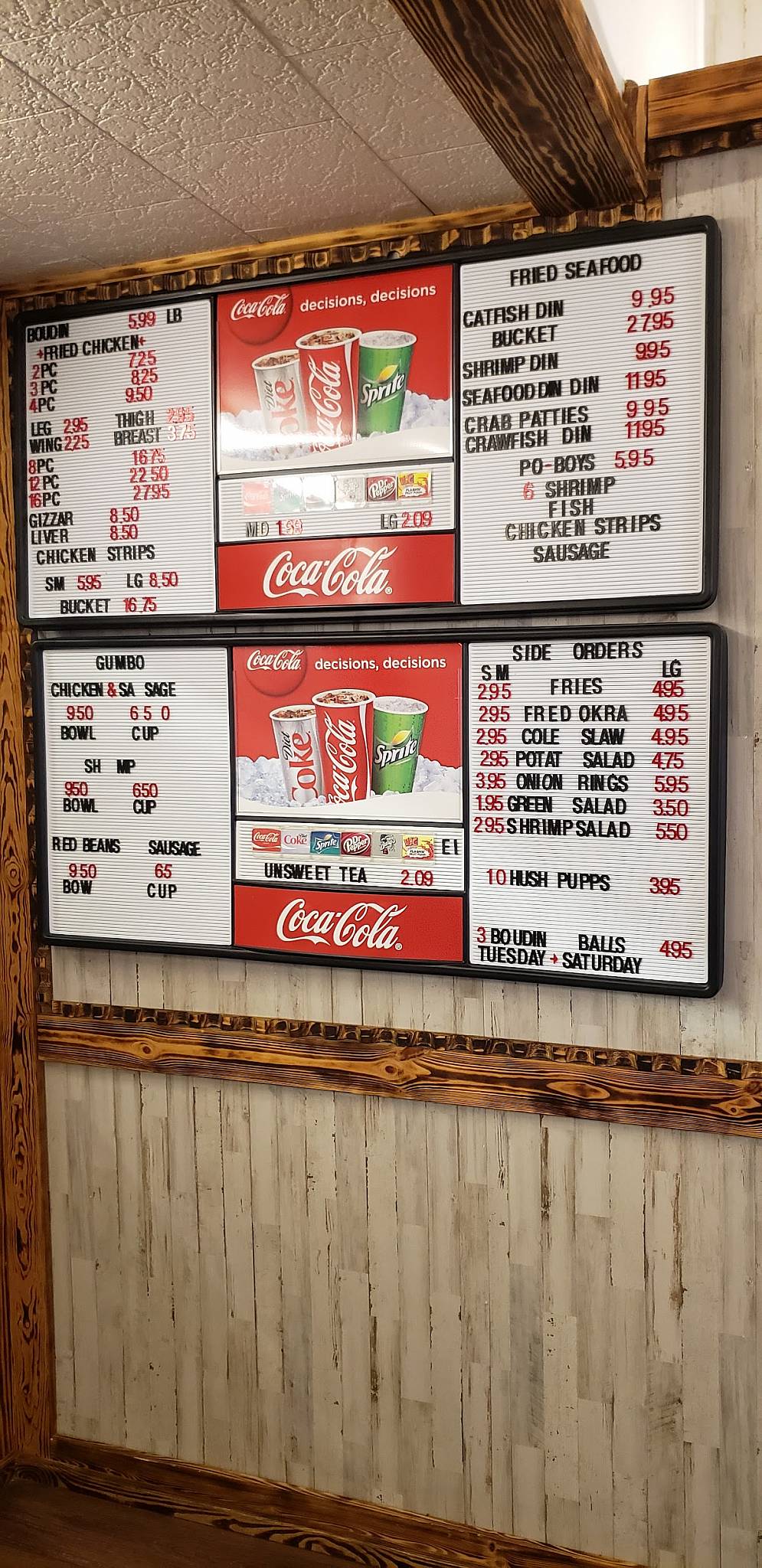 Menu at Boudin King Restaurant, Jennings