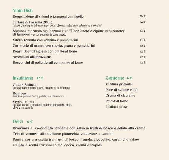 Menu da Boulevardier café & bistrot pub & bar, Assago