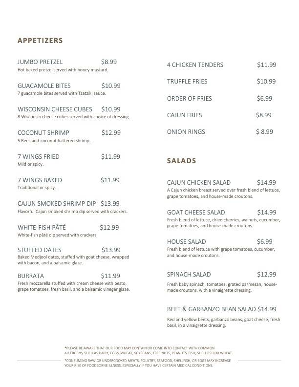 Menu at Boyne River Inn pub & bar, Boyne City