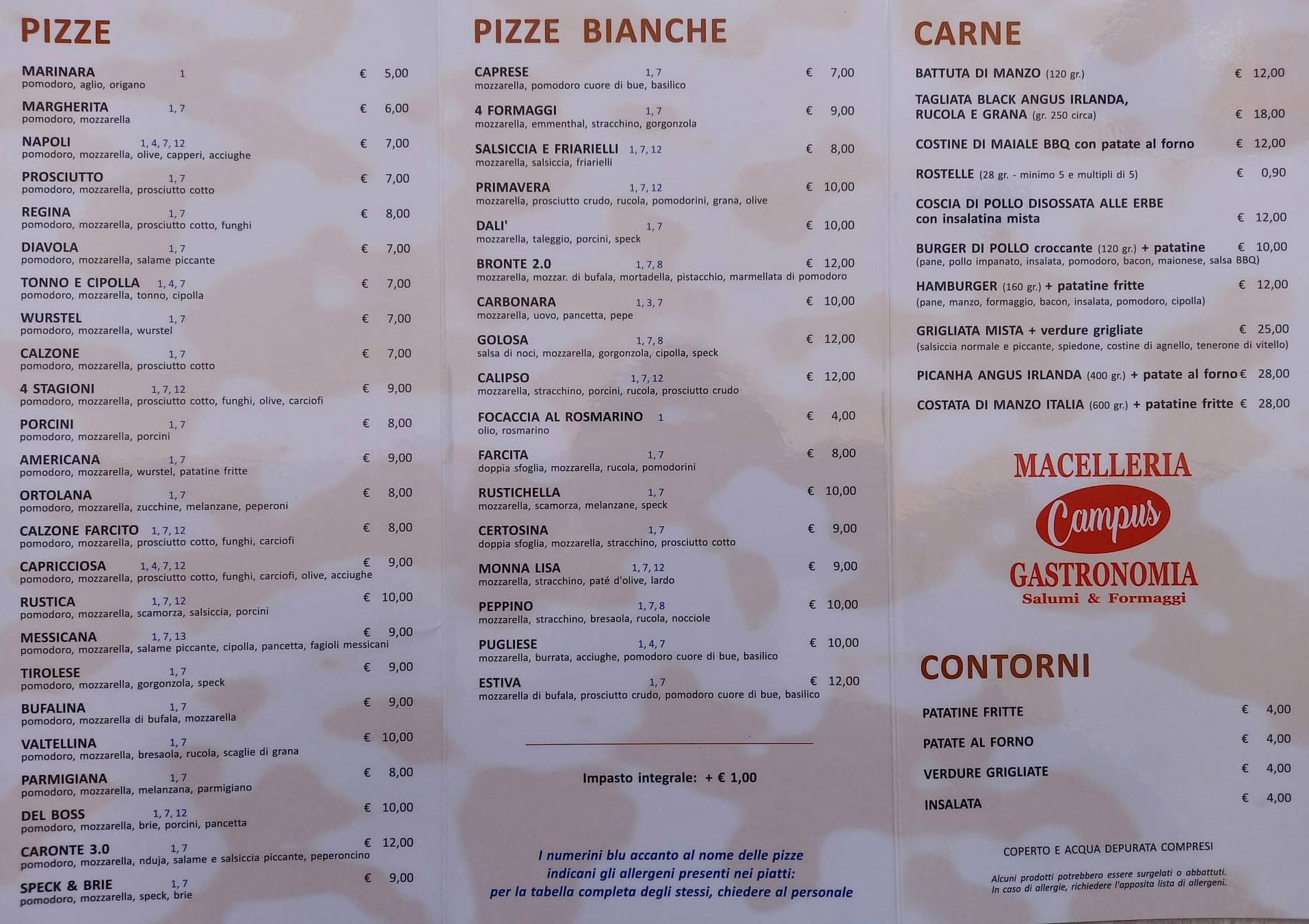 Menu at Brazzeria 31 - Pizzeria e Brasserie a Ventimiglia, Ventimiglia
