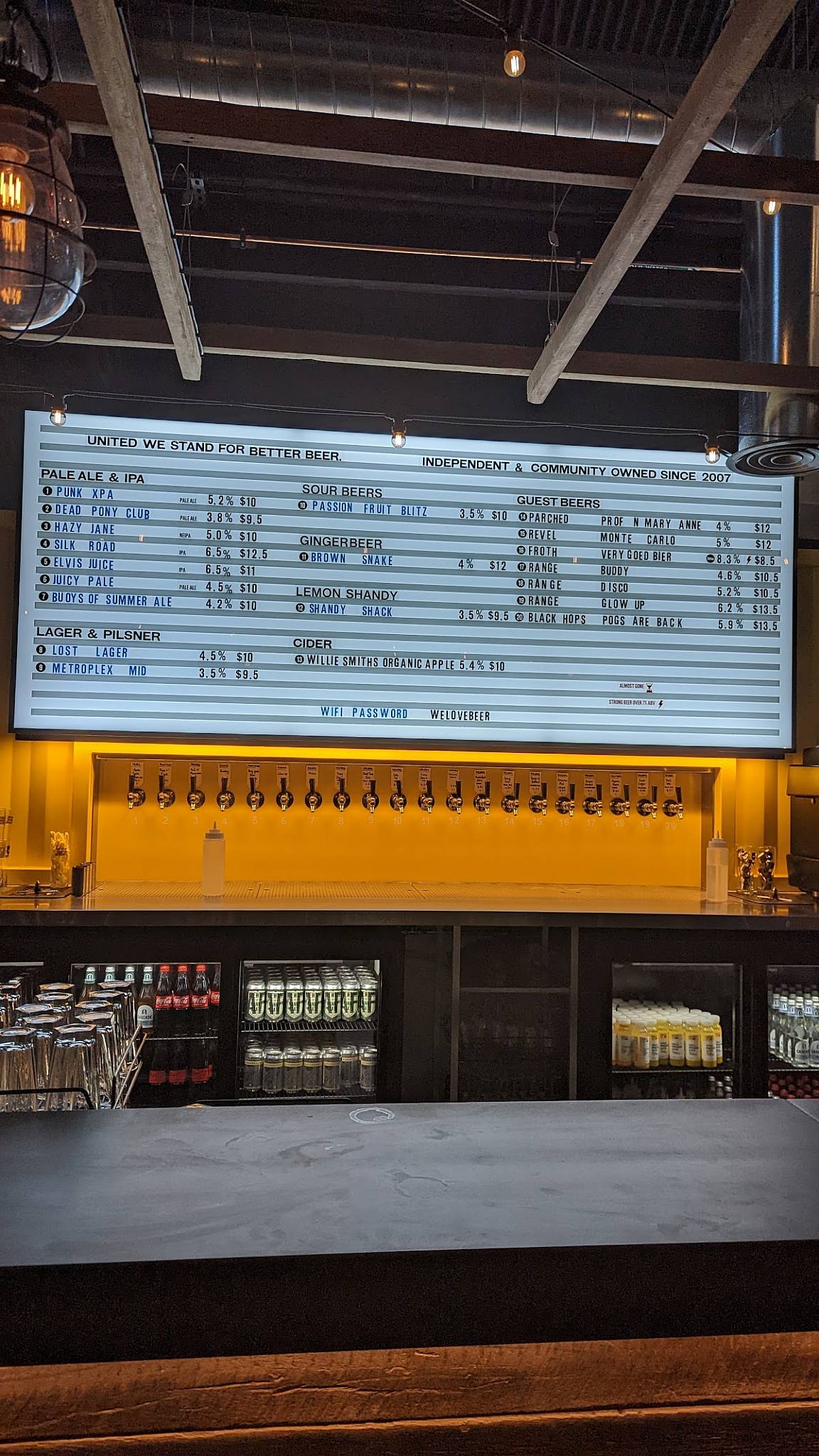 Carta del pub y bar BrewDog Fortitude Valley, Fortitude Valley