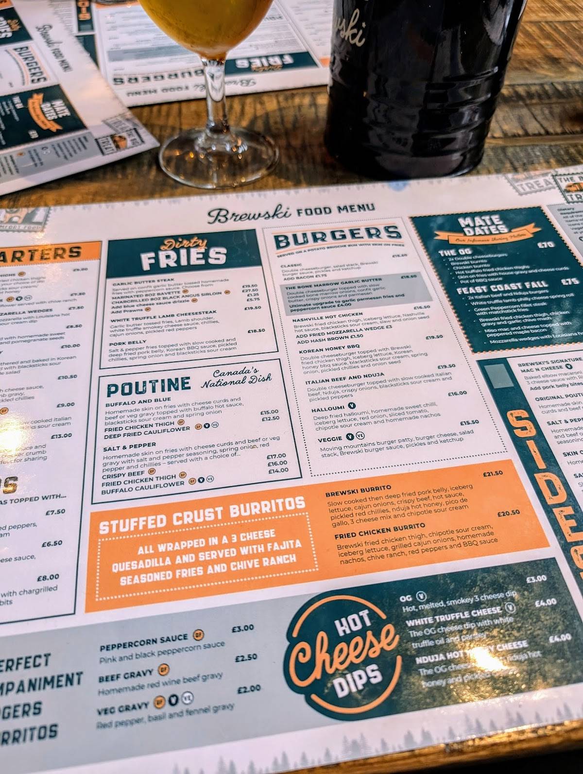 Menu at Brewski Chester restaurant, Chester