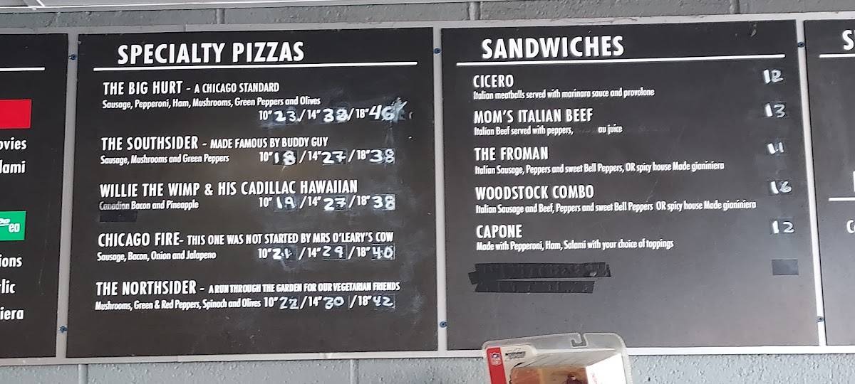 Menu at Bridge City Pizza pizzeria, Portland, SE Woodstock Blvd